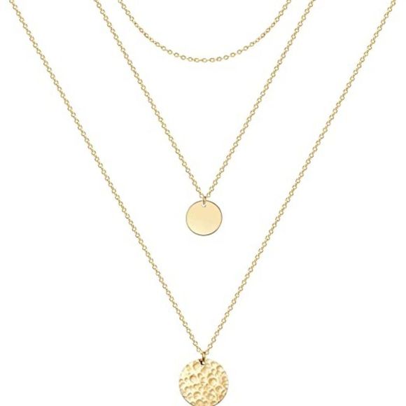 Ava Riley | Jewelry | Avarileylayered Necklace Dainty Disc Chokers ...